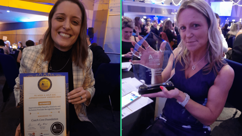 Coach Core wins at the AAC Apprenticeship Awards 2024 - Coach Core